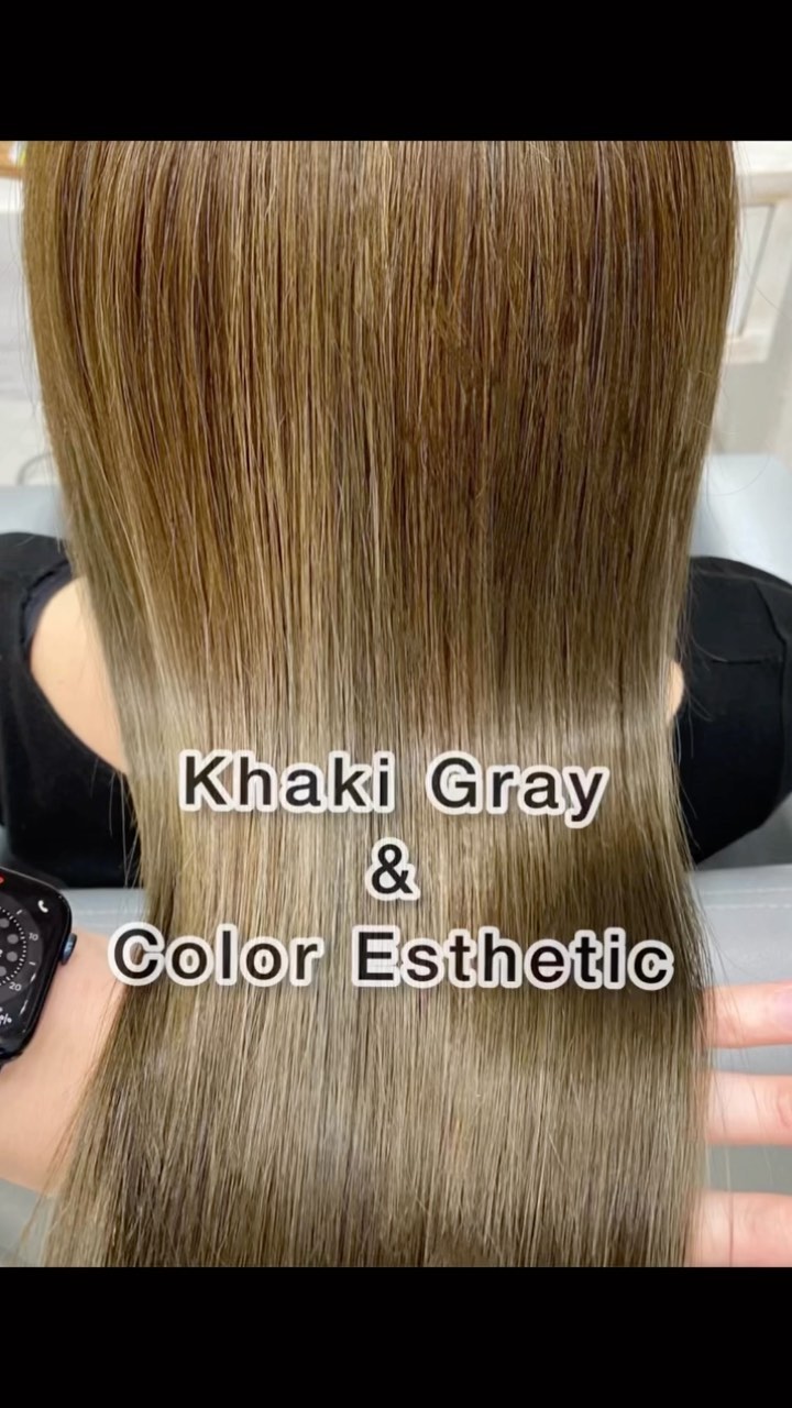Khaki Gray + Color Esthetic【Cuu’s hair】｜เว็บไซต์รวมร้านทำผมในกรุงเทพฯ