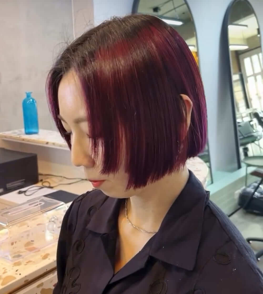 Hime cut bob + balayage + pink purple color【AL etro】｜เว็บไซต์รวมร้านทำ ...