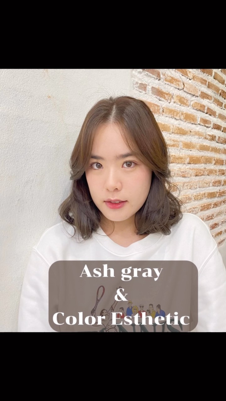 Ash Gray+Color esthetic 【Cuu’s hair】｜バンコクの美容院専門サイト｜ビューティーバンコク