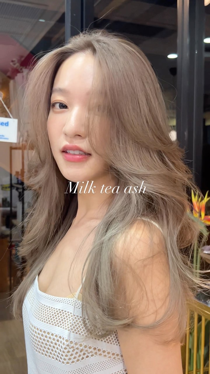 Milk tea ash【akiendo_hairsalon】｜バンコクの美容院専門サイト｜ビューティーバンコク