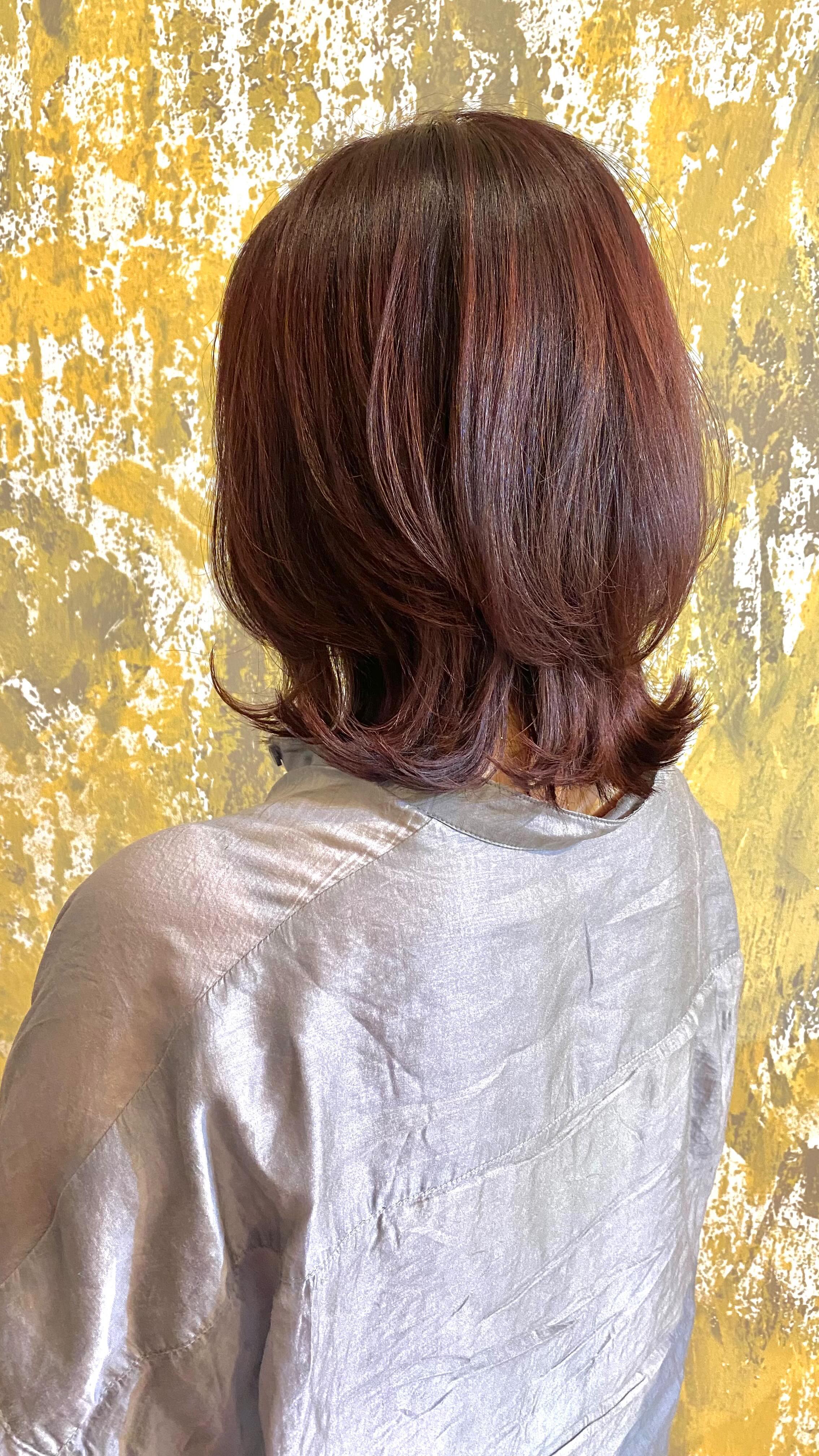 Red Violet color【CUCHU hair design】｜バンコクの美容院専門サイト｜ビューティーバンコク